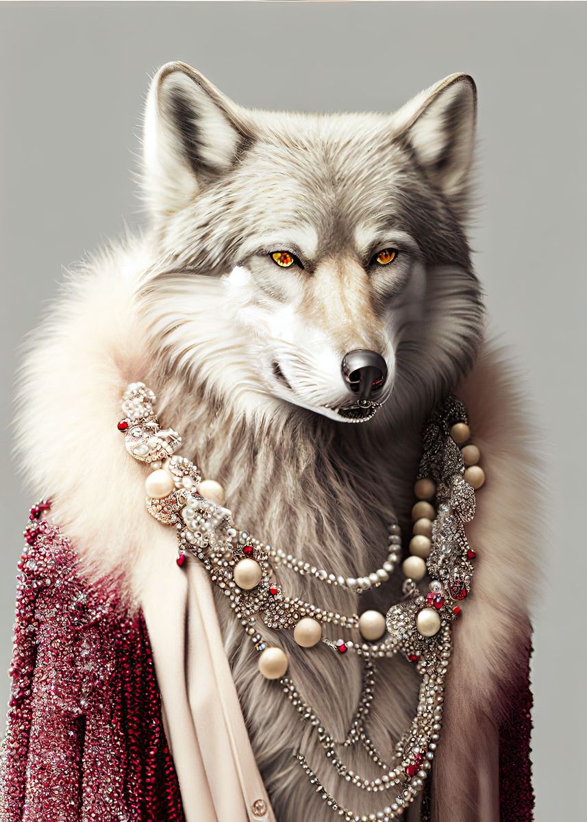 'Wolf portrait' Poster, picture, metal print, paint by LaBeautEtMoi On ...