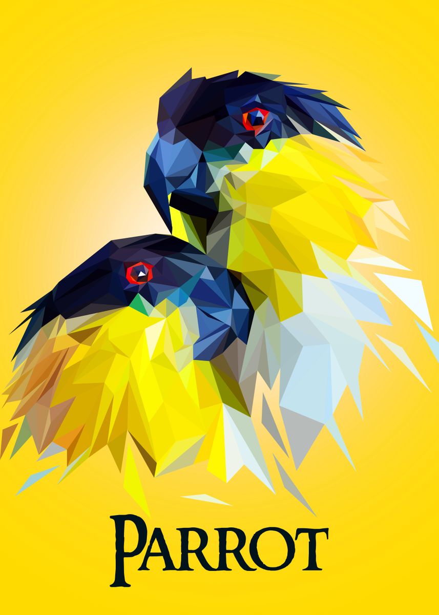 'Parrot' Poster, picture, metal print, paint by Dare Neil | Displate