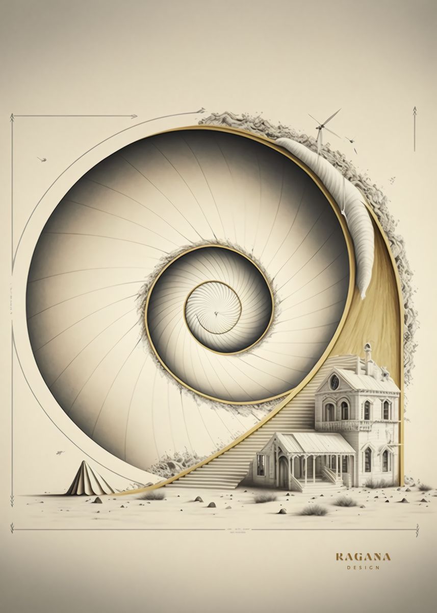 'Fibonacci Sequence ' Poster, picture, metal print, paint by RAGANA ...