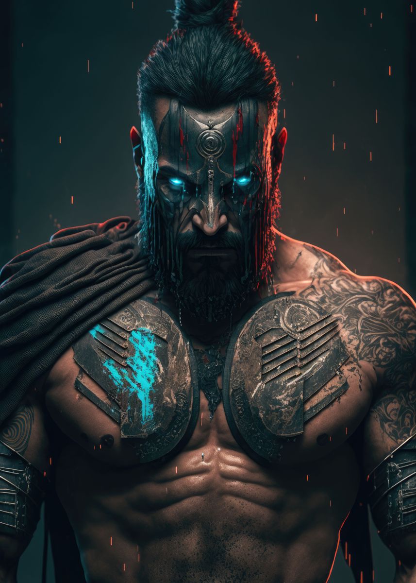 'Cyberpunk Ares' Poster, picture, metal print, paint by Sunrise Game ...