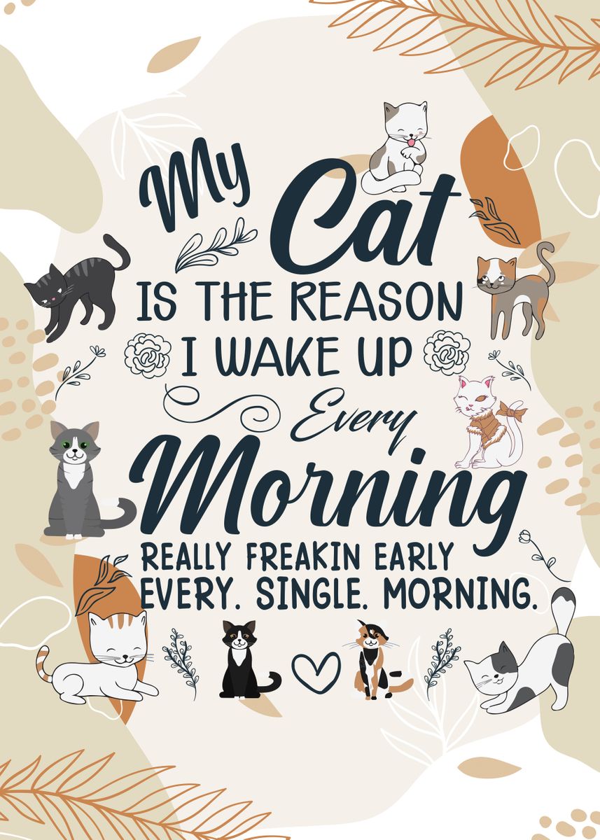 'My Cat' Poster, picture, metal print, paint by crbn design | Displate