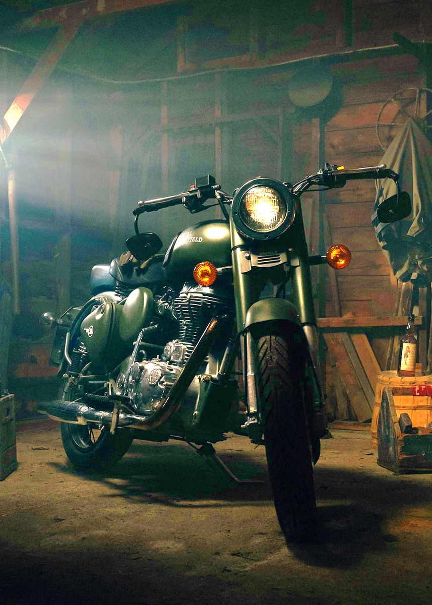 'Royal Enfield' Poster, picture, metal print, paint by Sam Gong | Displate