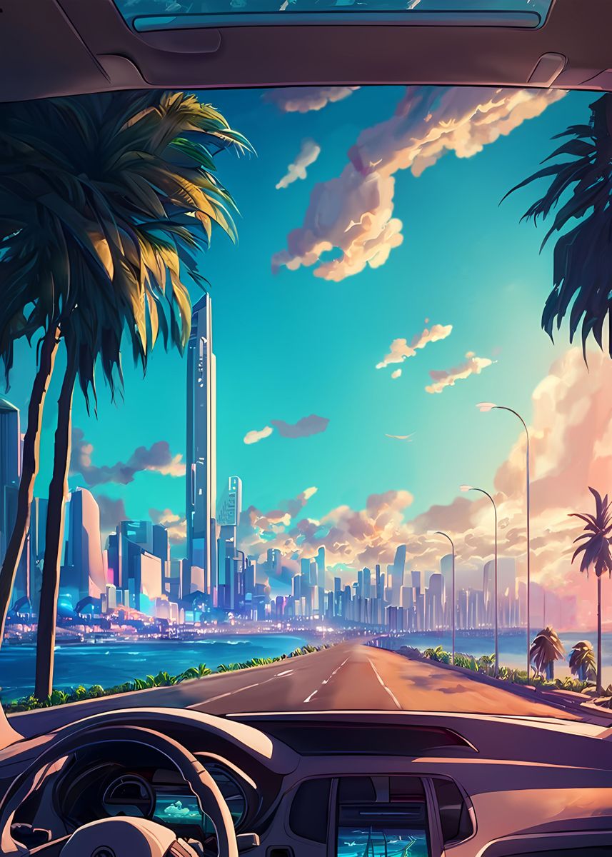 'The Ride' Poster, picture, metal print, paint by Ann Havbo | Displate