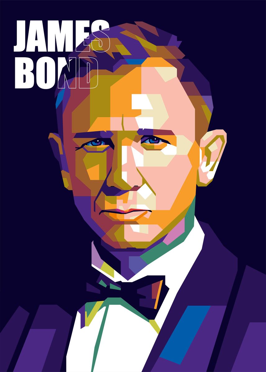 'James Bond Pop Art' Poster, picture, metal print, paint by Ananda Praj ...
