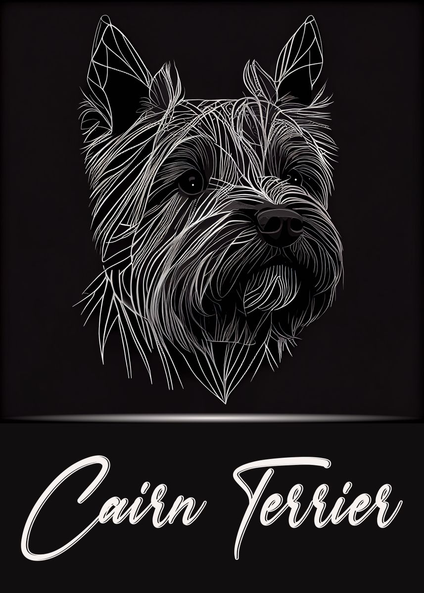 'Cairn Terrier' Poster, picture, metal print, paint by Artistic Paradigms | Displate