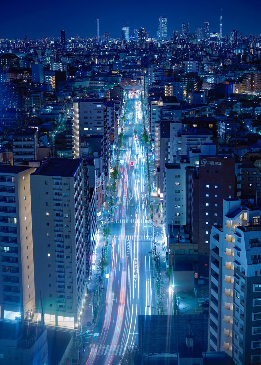 'Cityscape Aerial View' Poster, picture, metal print, paint by Sam ...