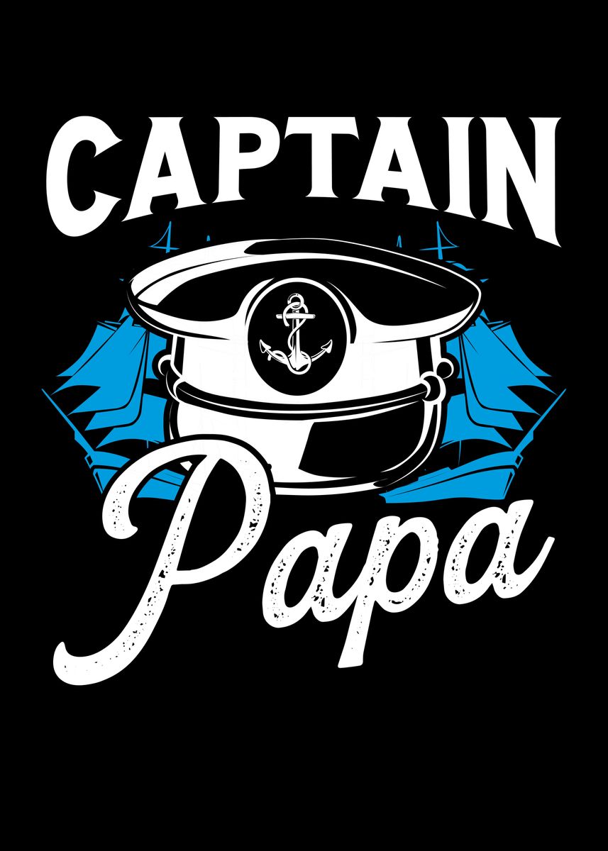 'Captain Papa' Poster, picture, metal print, paint by BeMi | Displate