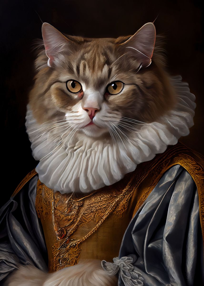 'LaPerm Cat Breed ' Poster, picture, metal print, paint by Swan Dee ...