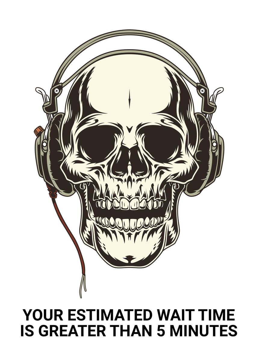 'Estimated Wait Time Funny ' Poster, picture, metal print, paint by ...