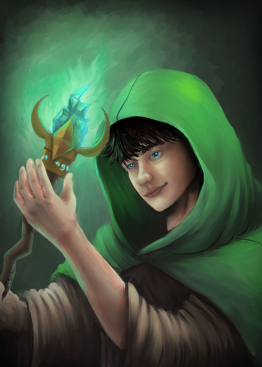 'a wizards staff' Poster, picture, metal print, paint by Darkling ...