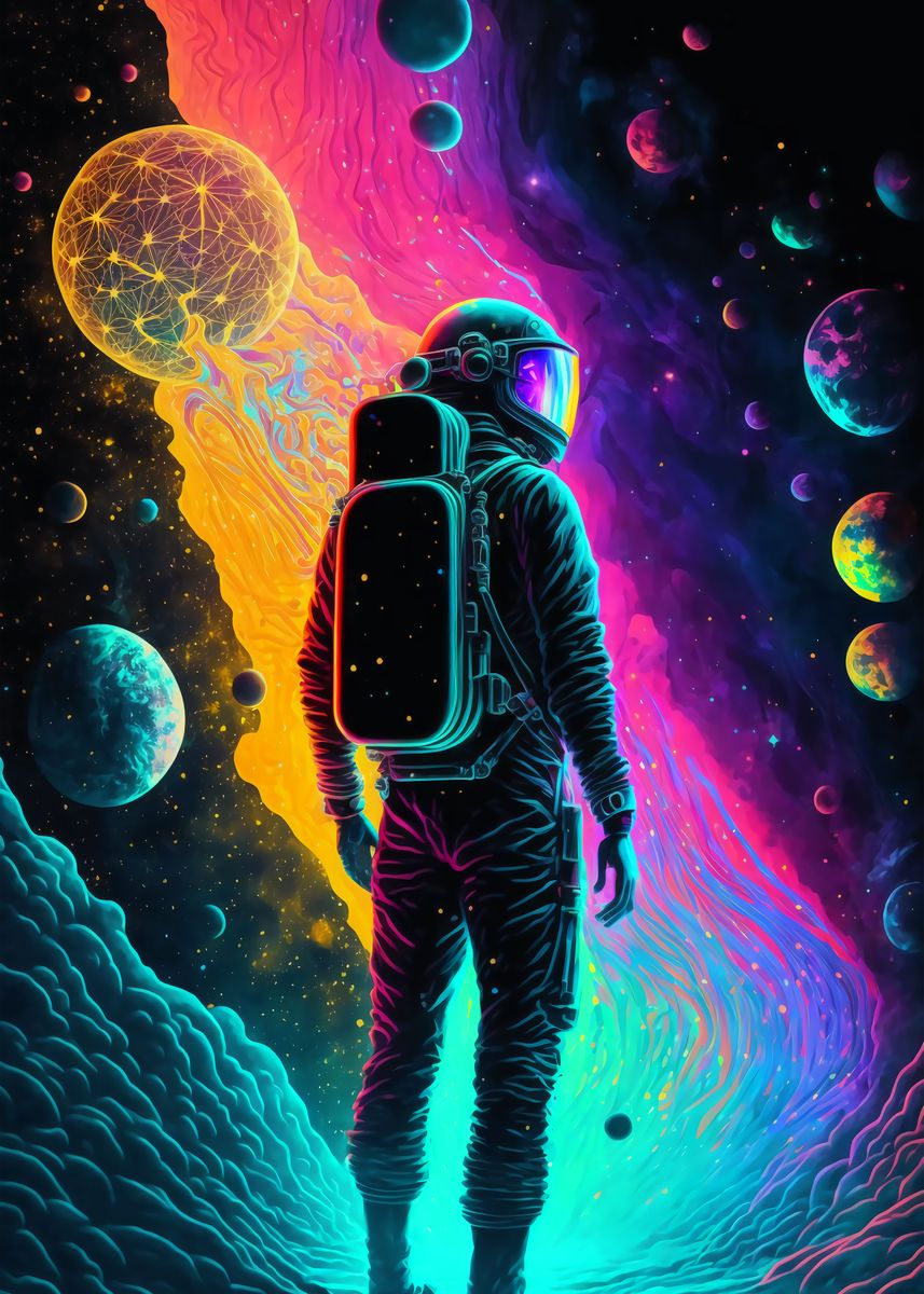 'Be like cosmos ' Poster, picture, metal print, paint by Mr Relative ...