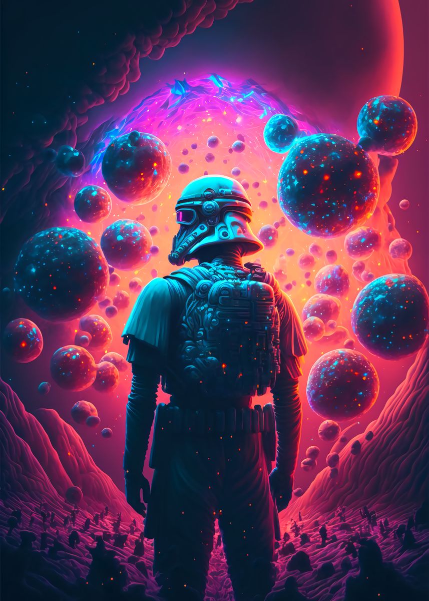 'Space Explorer' Poster, picture, metal print, paint by Mr Relative ...