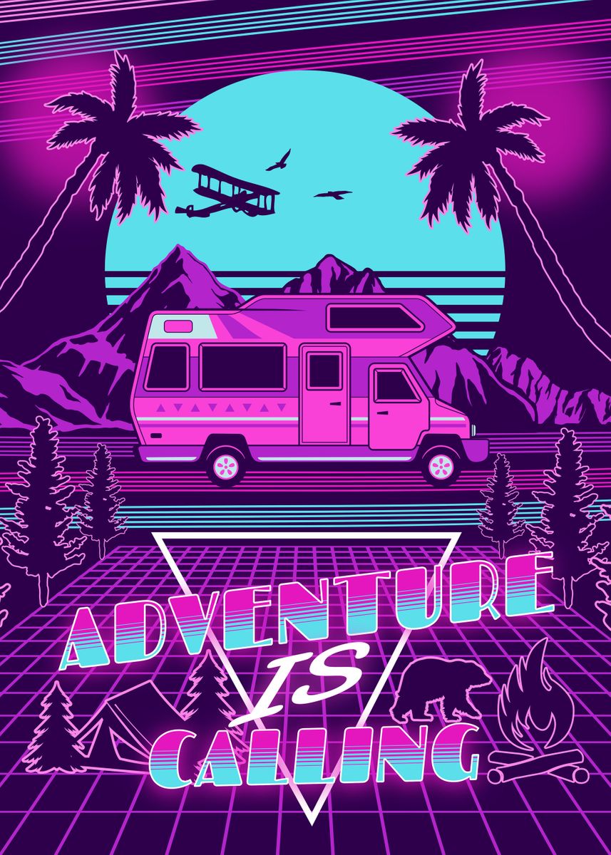 'Adventure Is Calling' Poster, picture, metal print, paint by du giang ...