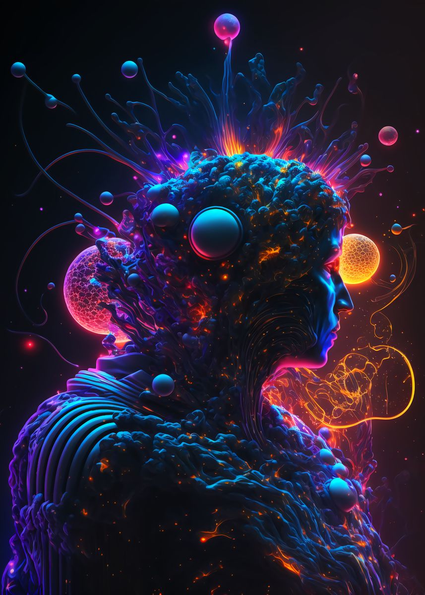 'Beyond Human' Poster, picture, metal print, paint by Mr Relative ...