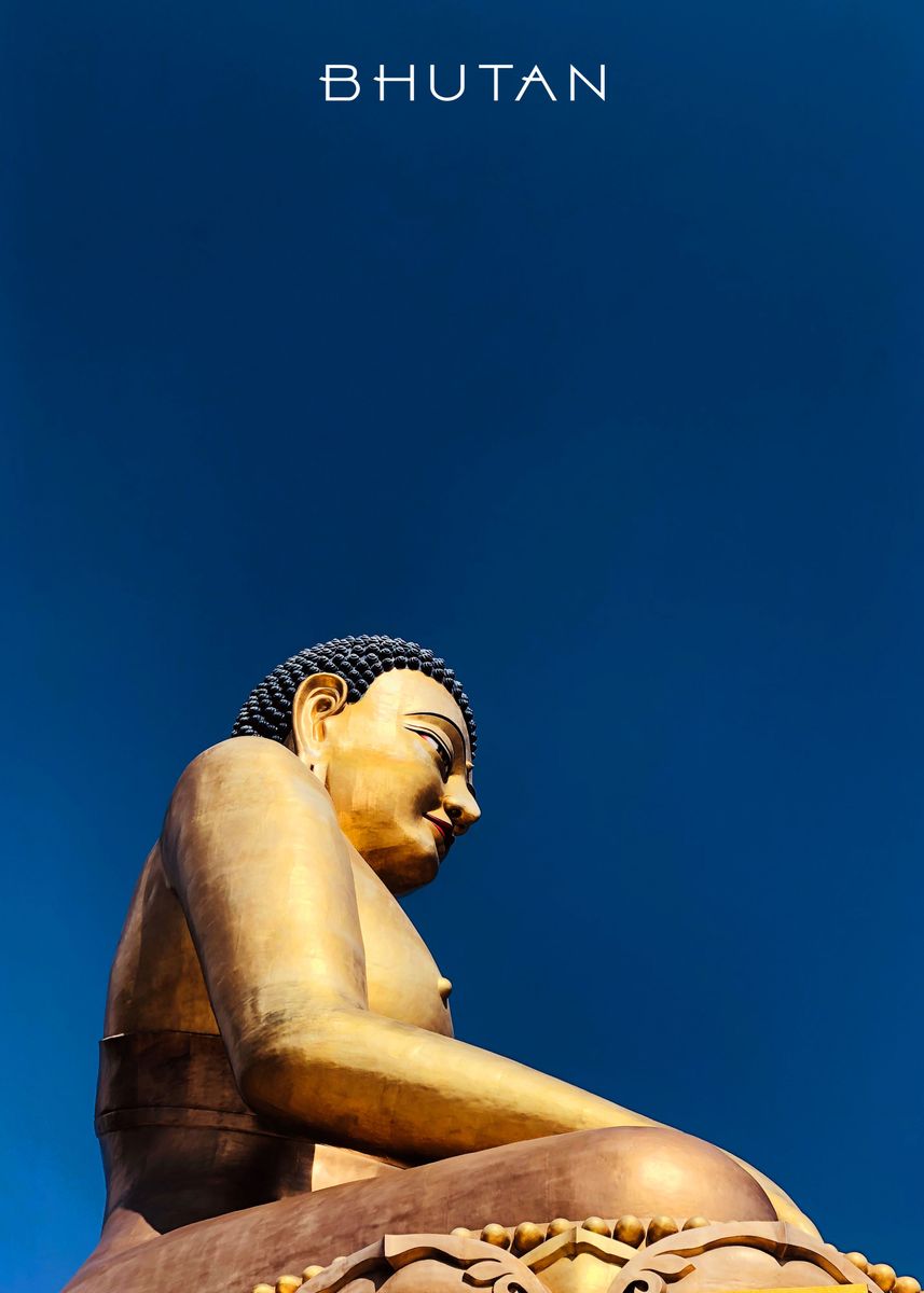 'Bhutan ' Poster, picture, metal print, paint by Famous City | Displate