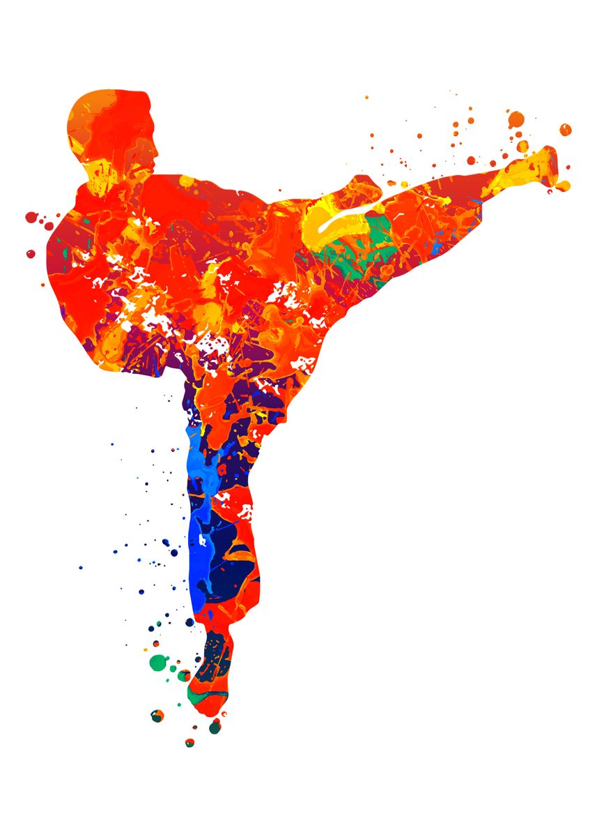 'Male Karate' Poster, picture, metal print, paint by Dalton Joyce ...