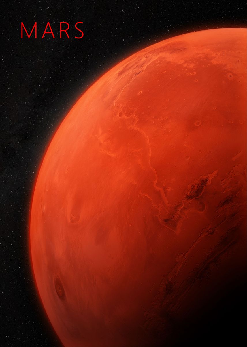 'Mars' Poster, picture, metal print, paint by M Chook | Displate