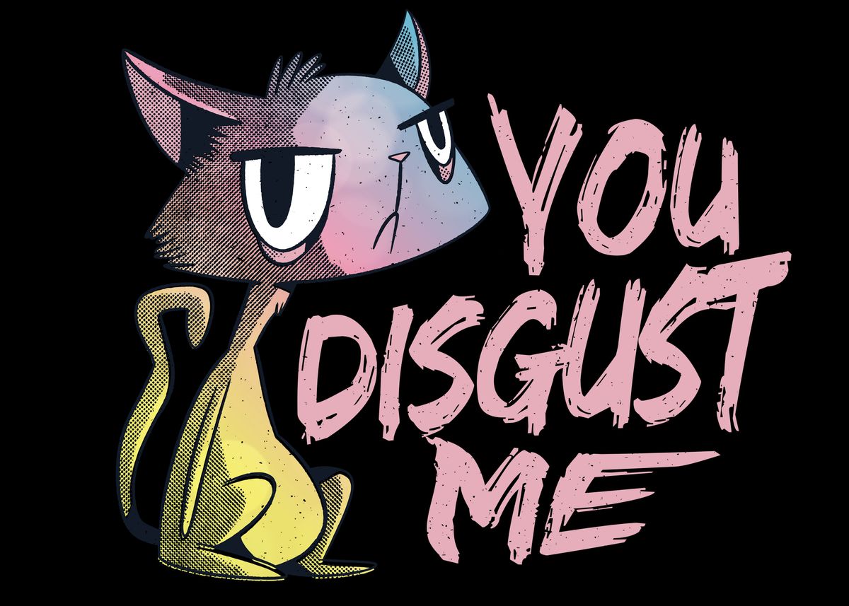 'Disappointed funny cat ' Poster by Chris Feil | Displate