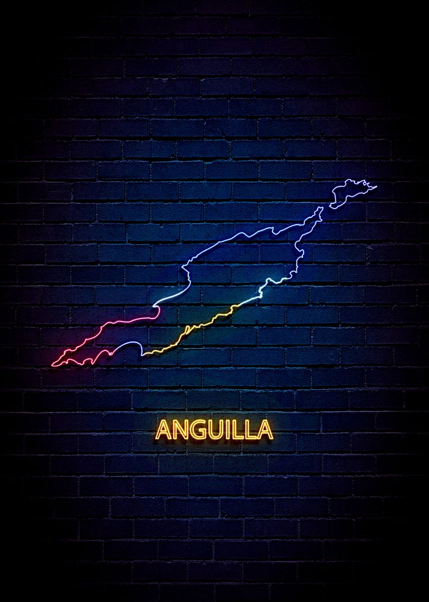 'ANGUILLA' Poster, picture, metal print, paint by ke ke | Displate