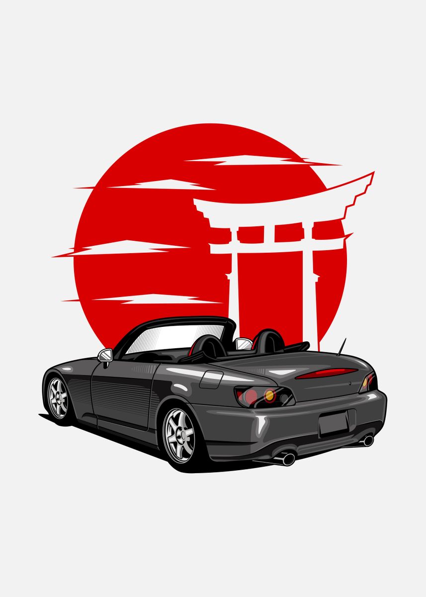 'Honda S2000' Poster, picture, metal print, paint by Hasnaa Art | Displate