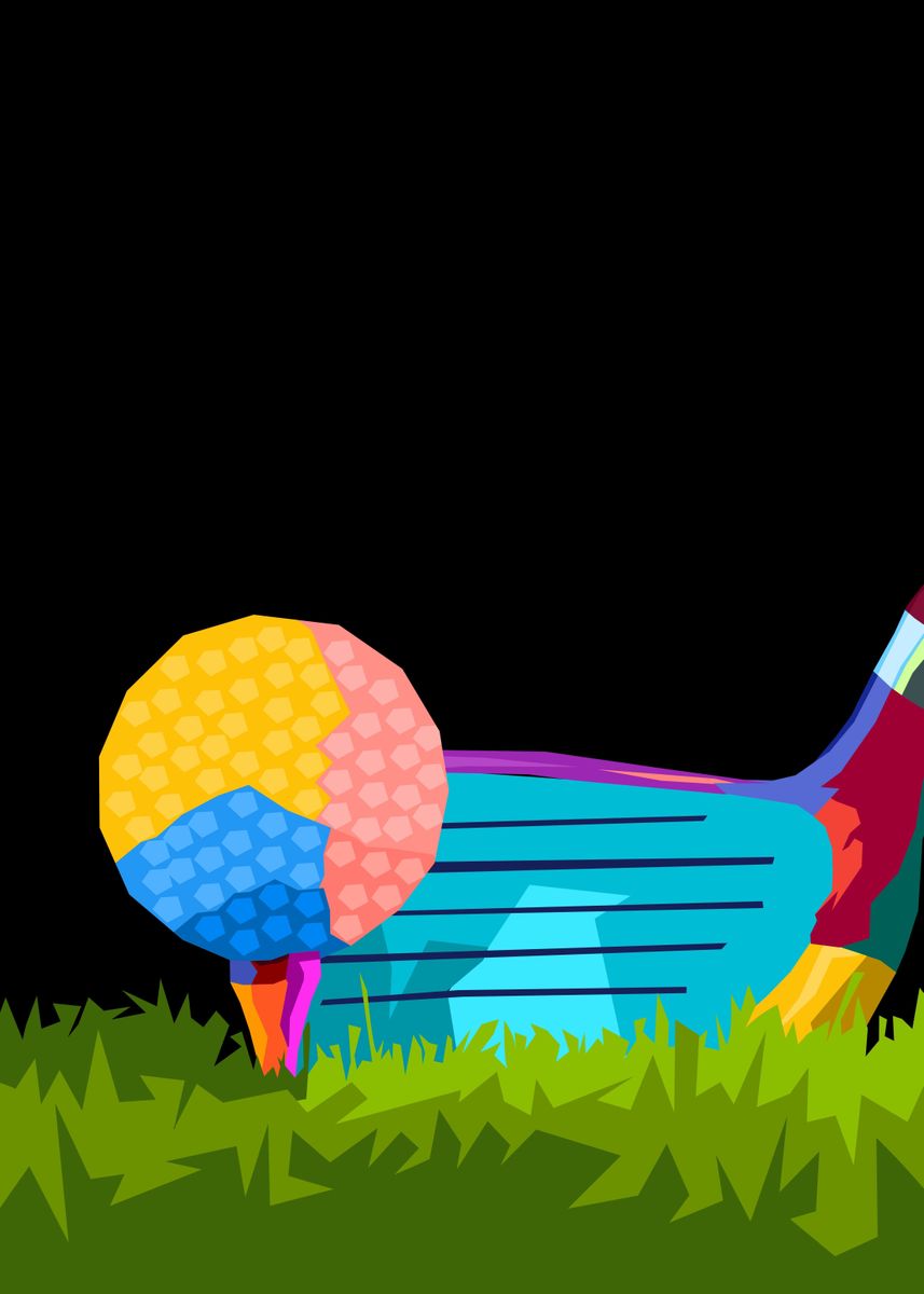 'Golf wpap pop art' Poster, picture, metal print, paint by Ihsa Nuddin ...