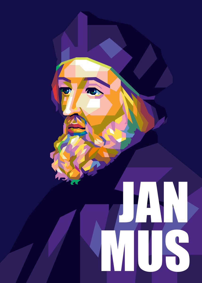 'Jan Hus Pop Art' Poster, picture, metal print, paint by Erick Sato ...
