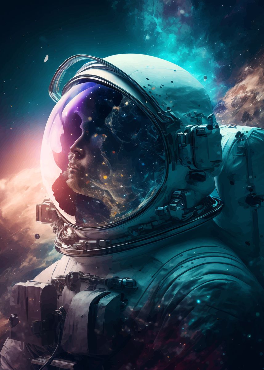 'space astronaut' Poster, picture, metal print, paint by Mr Yy | Displate