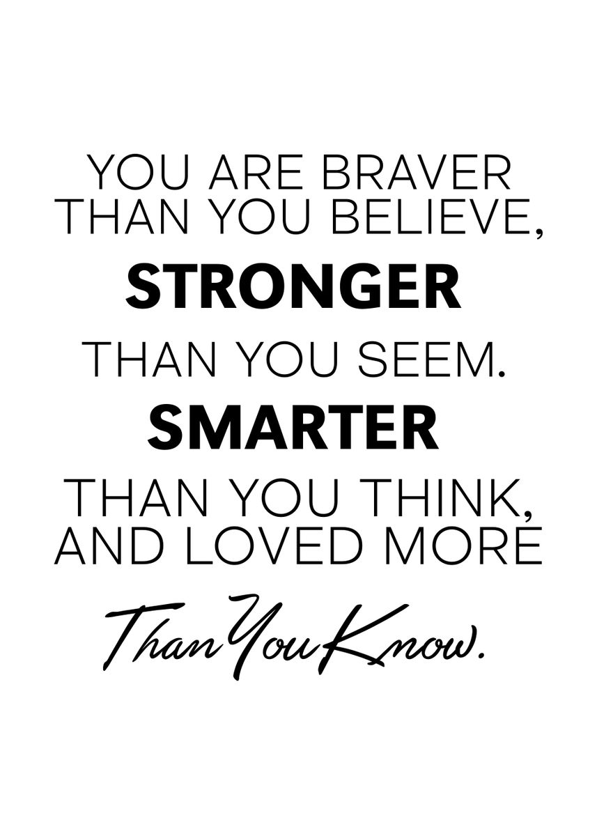 'Stronger Smarter' Poster, picture, metal print, paint by Motivation ...