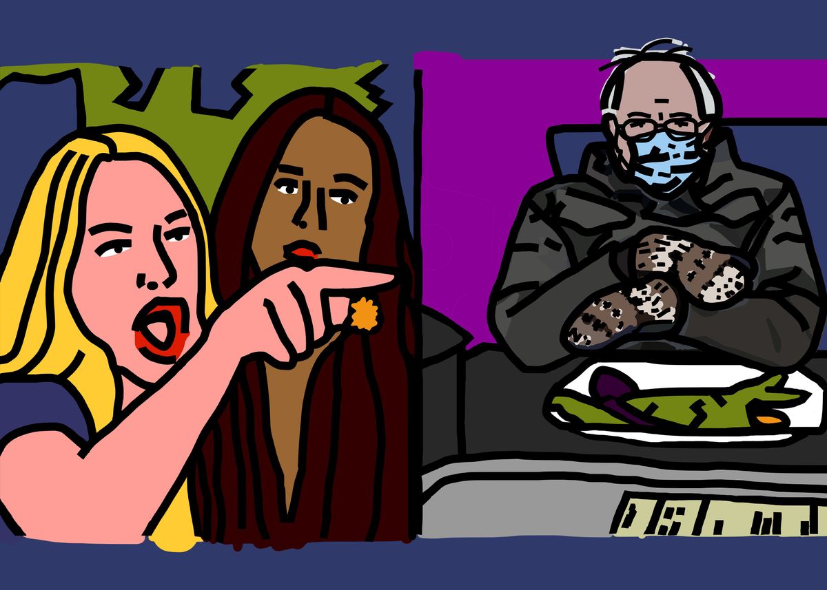 'Woman Yell Bernie Sanders' Poster by ellenhenryart | Displate