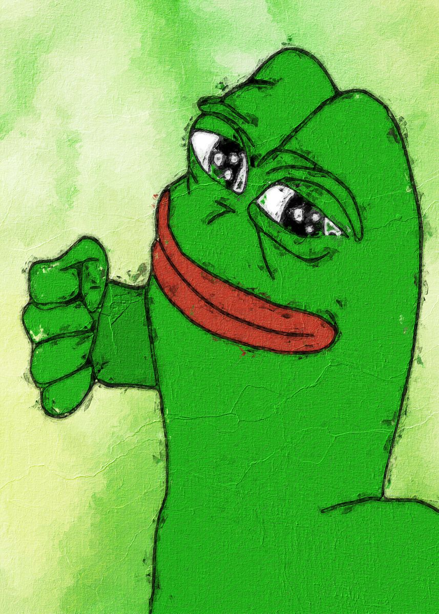 'Pepe the Frog' Poster, picture, metal print, paint by Meme Daily ...
