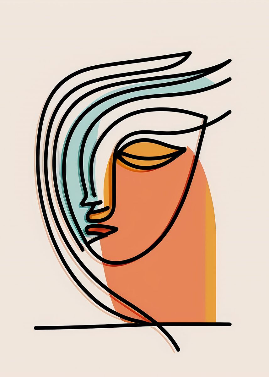 'Minimalist Abstact 3' Poster, picture, metal print, paint by Maxline ...