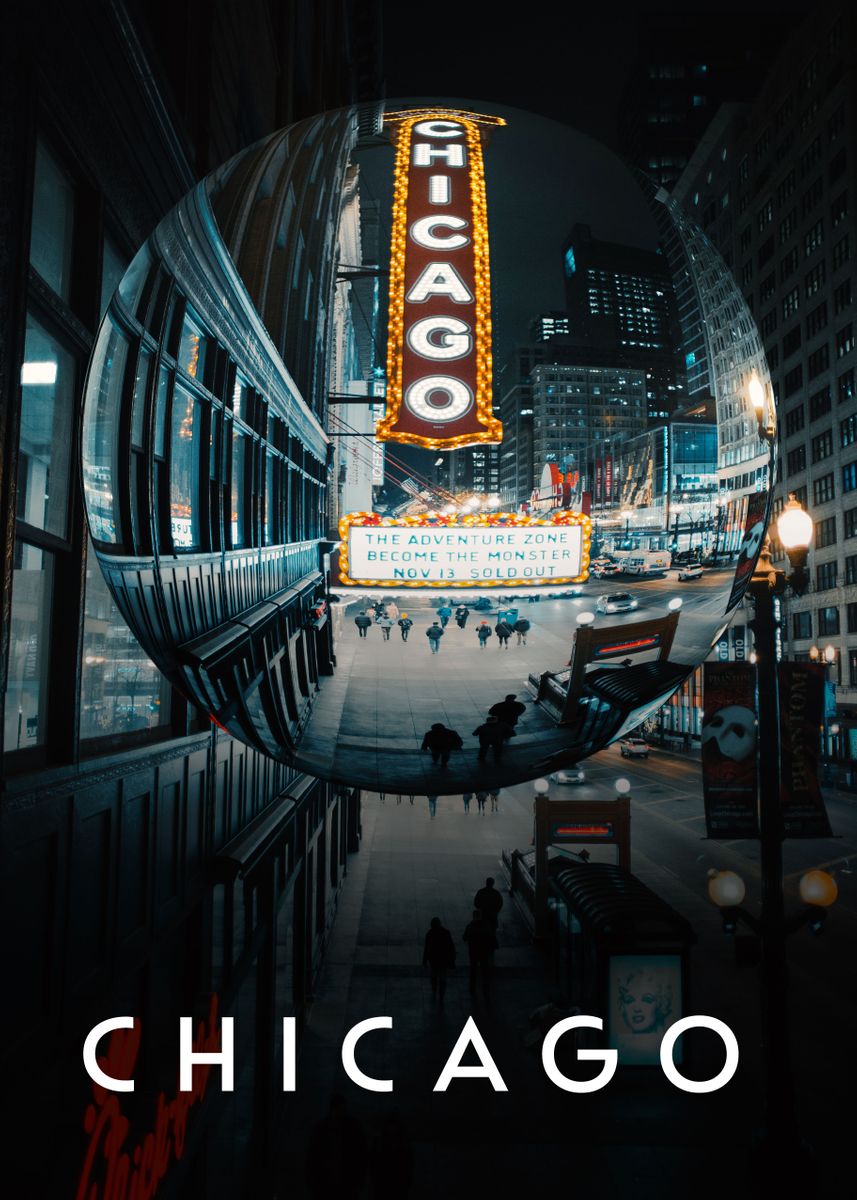 'Chicago US Abstract' Poster, picture, metal print, paint by KingTail ...