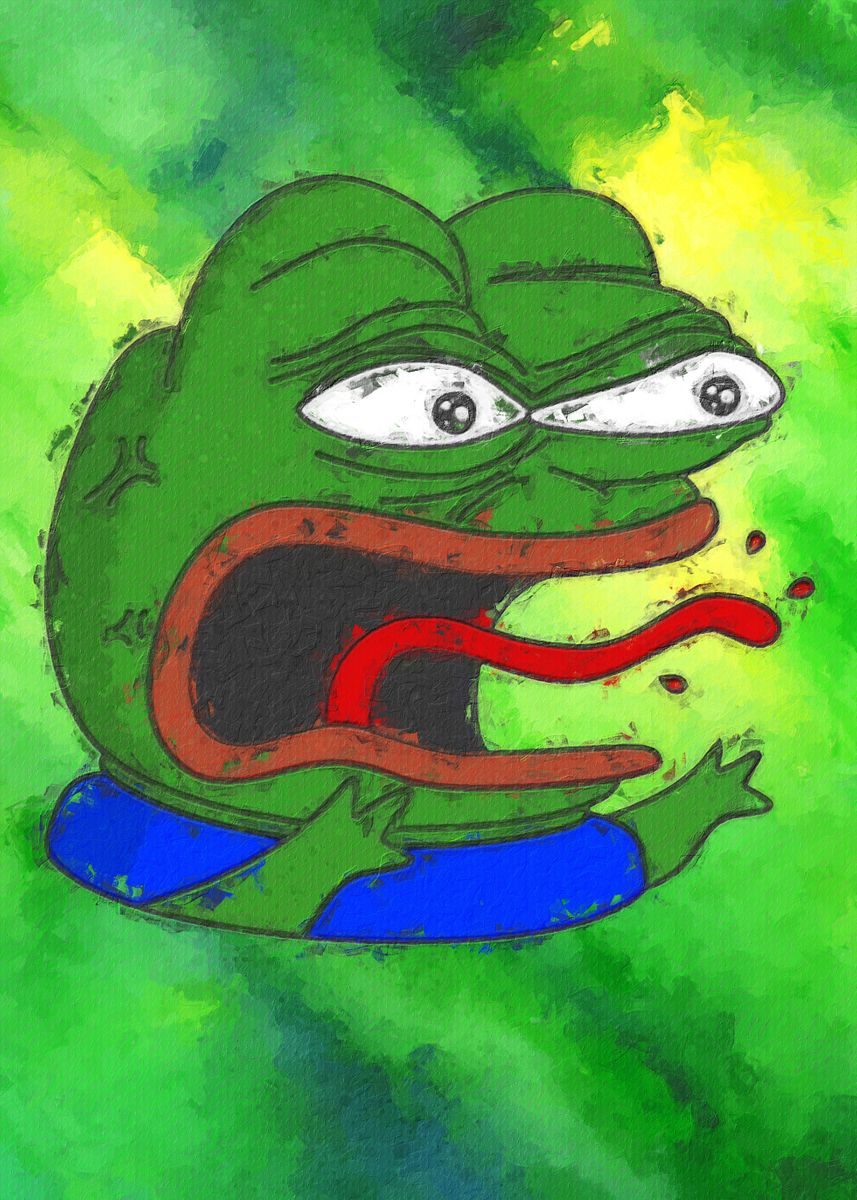 'Pepe the Frog' Poster, picture, metal print, paint by Meme Daily | Displate