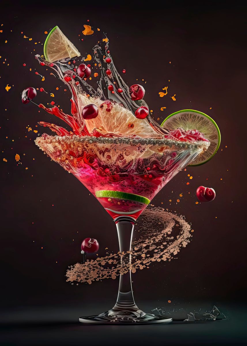 'Modern Cosmopolitan Drink' Poster, picture, metal print, paint by ...