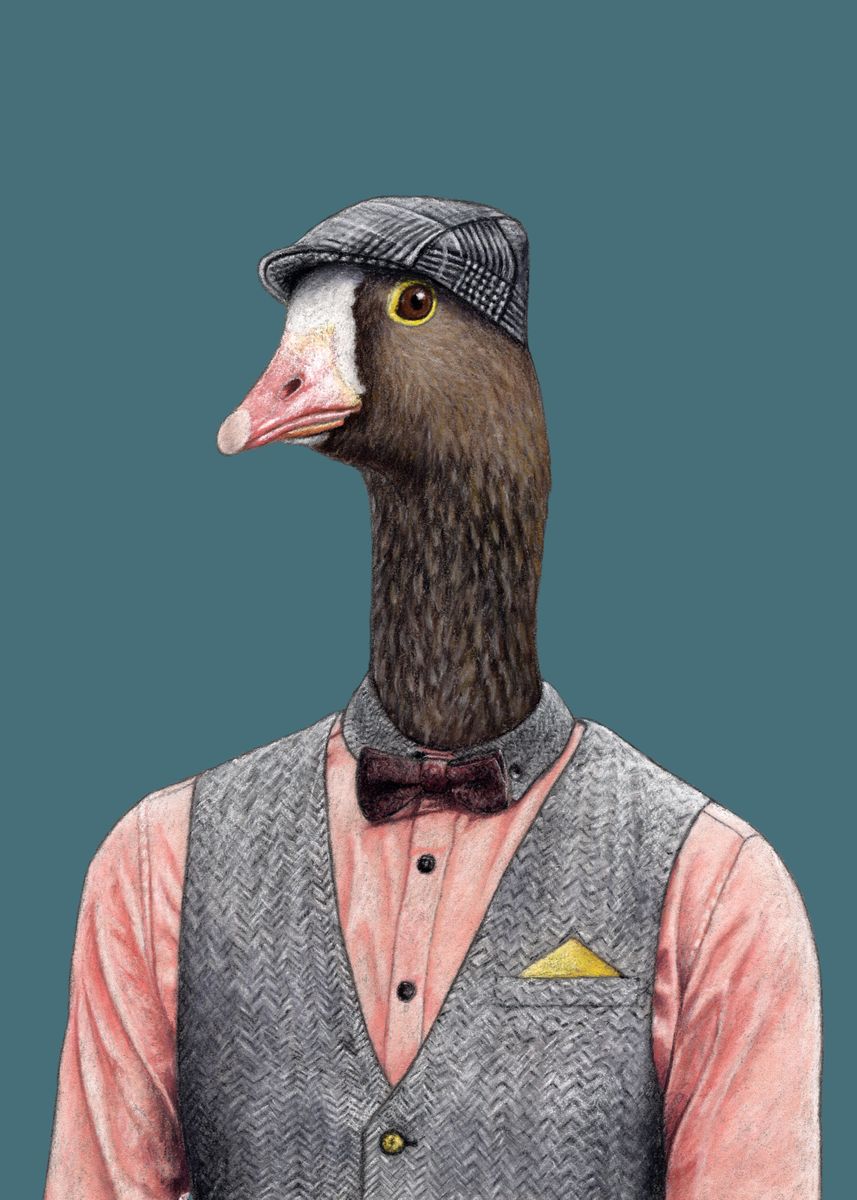 'Lesser white fronted goose' Poster, picture, metal print, paint by ...