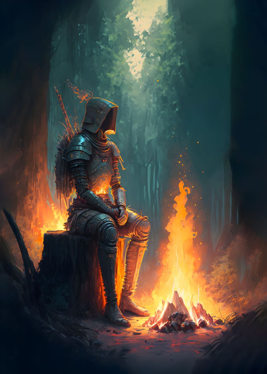 'Lonely Knight' Poster, picture, metal print, paint by Valter Shabani ...