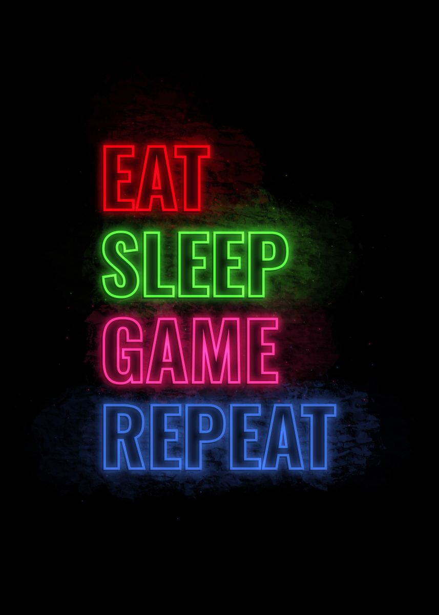 'Gaming Quotes' Poster, picture, metal print, paint by Mr Penguin ...