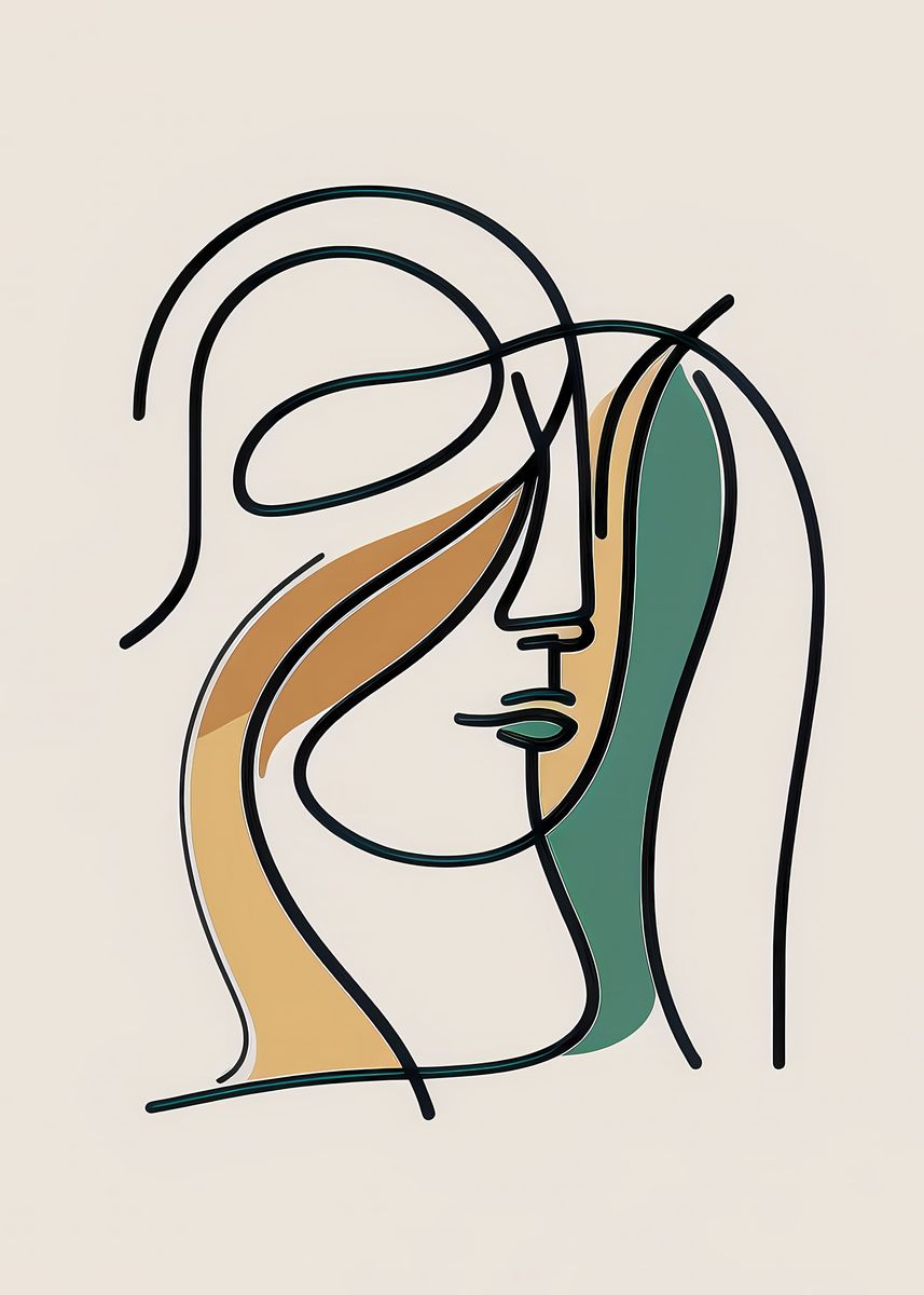 'Minimalist Abstact 4' Poster, picture, metal print, paint by Maxline ...