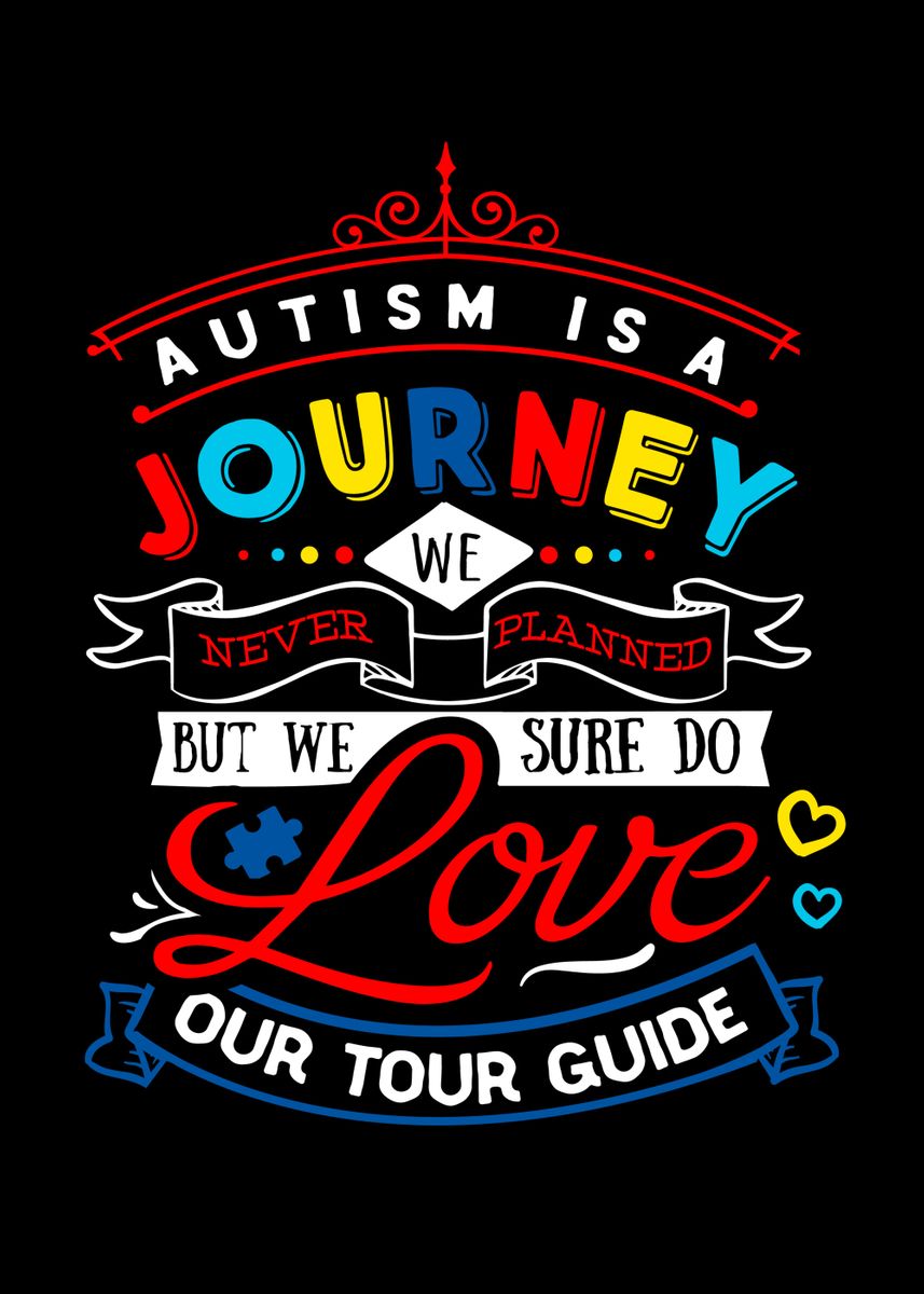 'Autism is a journey' Poster, picture, metal print, paint by Juliana RW ...