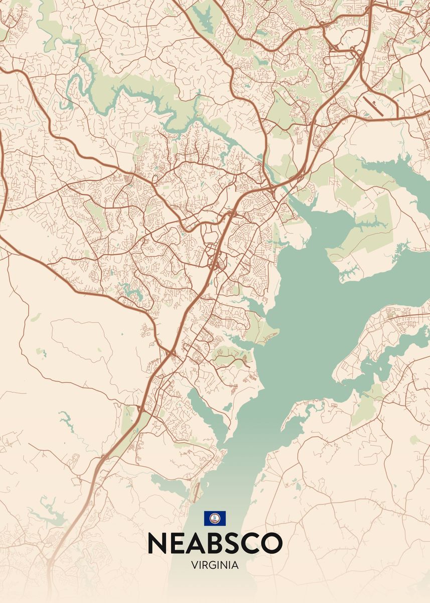 'Neabsco VA' Poster, picture, metal print, paint by IMR Designs | Displate