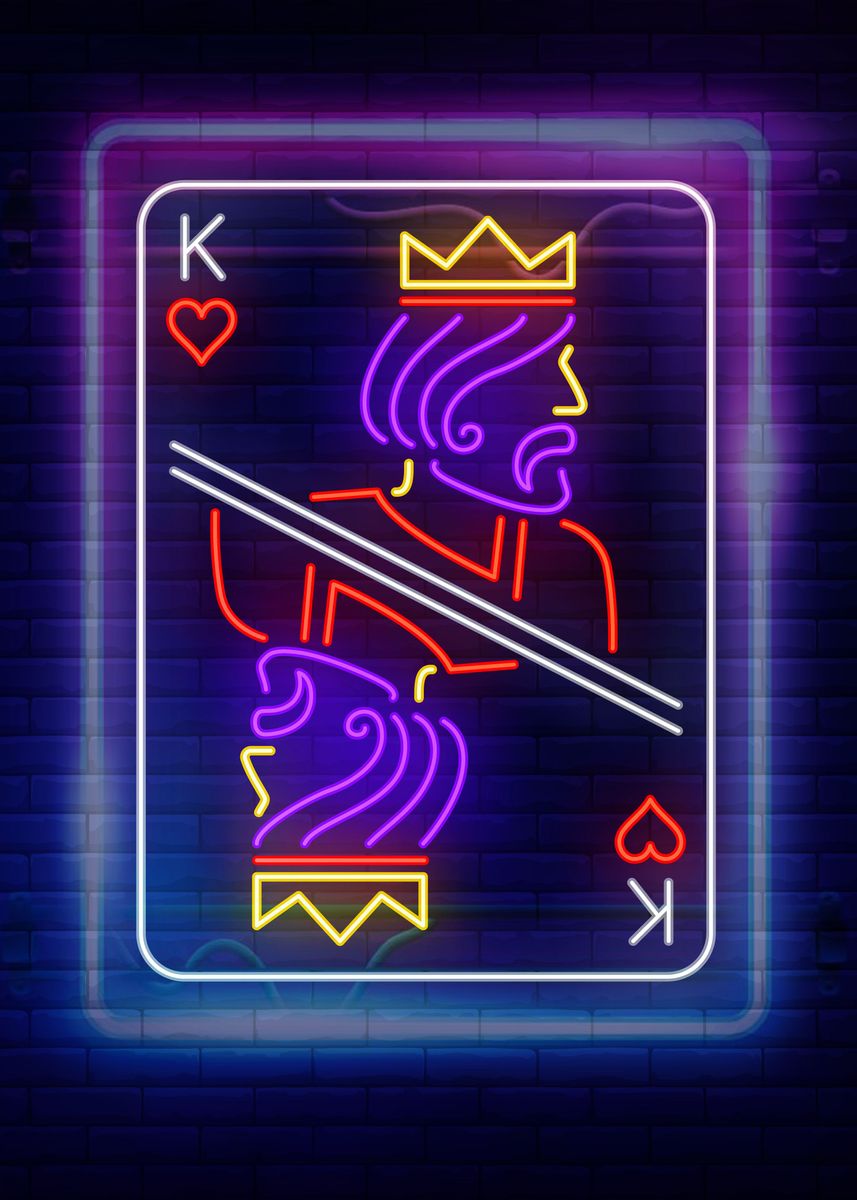 'king playing cards' Poster, picture, metal print, paint by Azlan ...