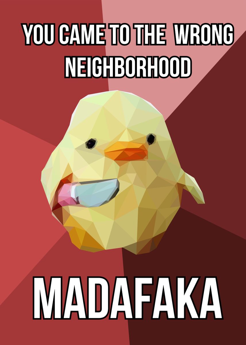 'madafaka' Poster, picture, metal print, paint by Lowpoly Posters ...