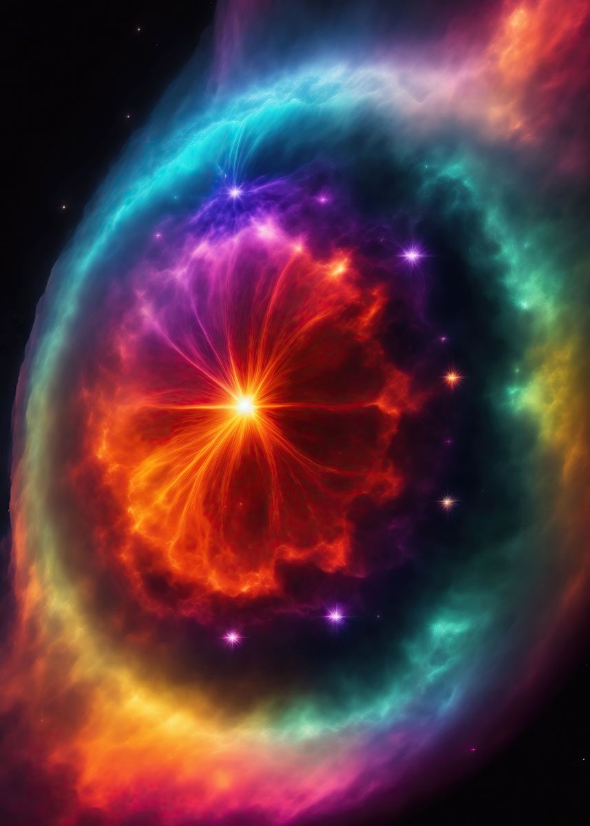 'supernova' Poster, picture, metal print, paint by RonnieArts | Displate