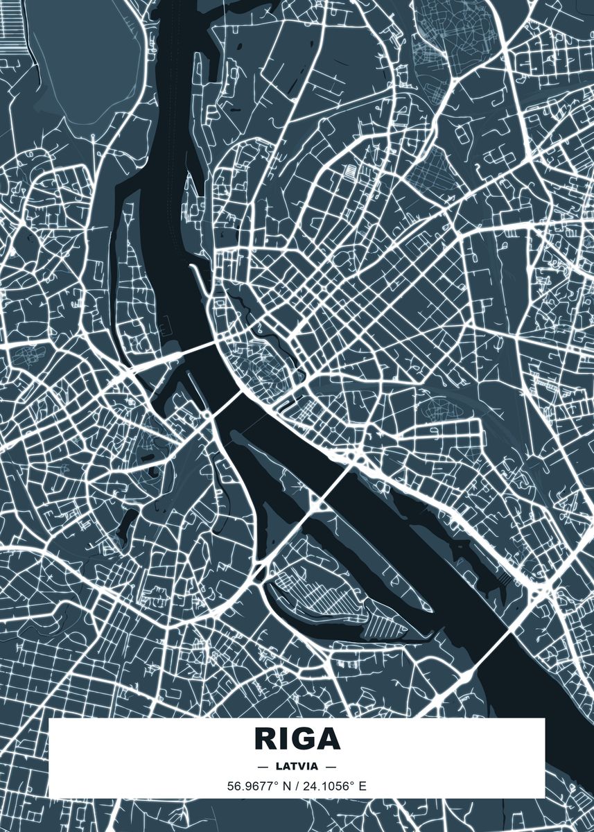 'Riga' Poster, picture, metal print, paint by Bo Kev | Displate