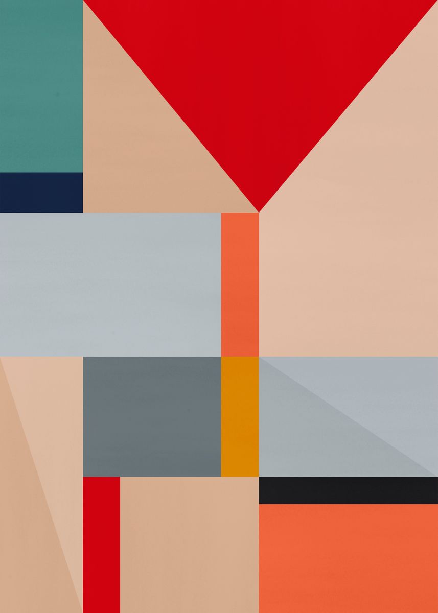 'Modern geometry 2' Poster, picture, metal print, paint by Vitor Costa ...