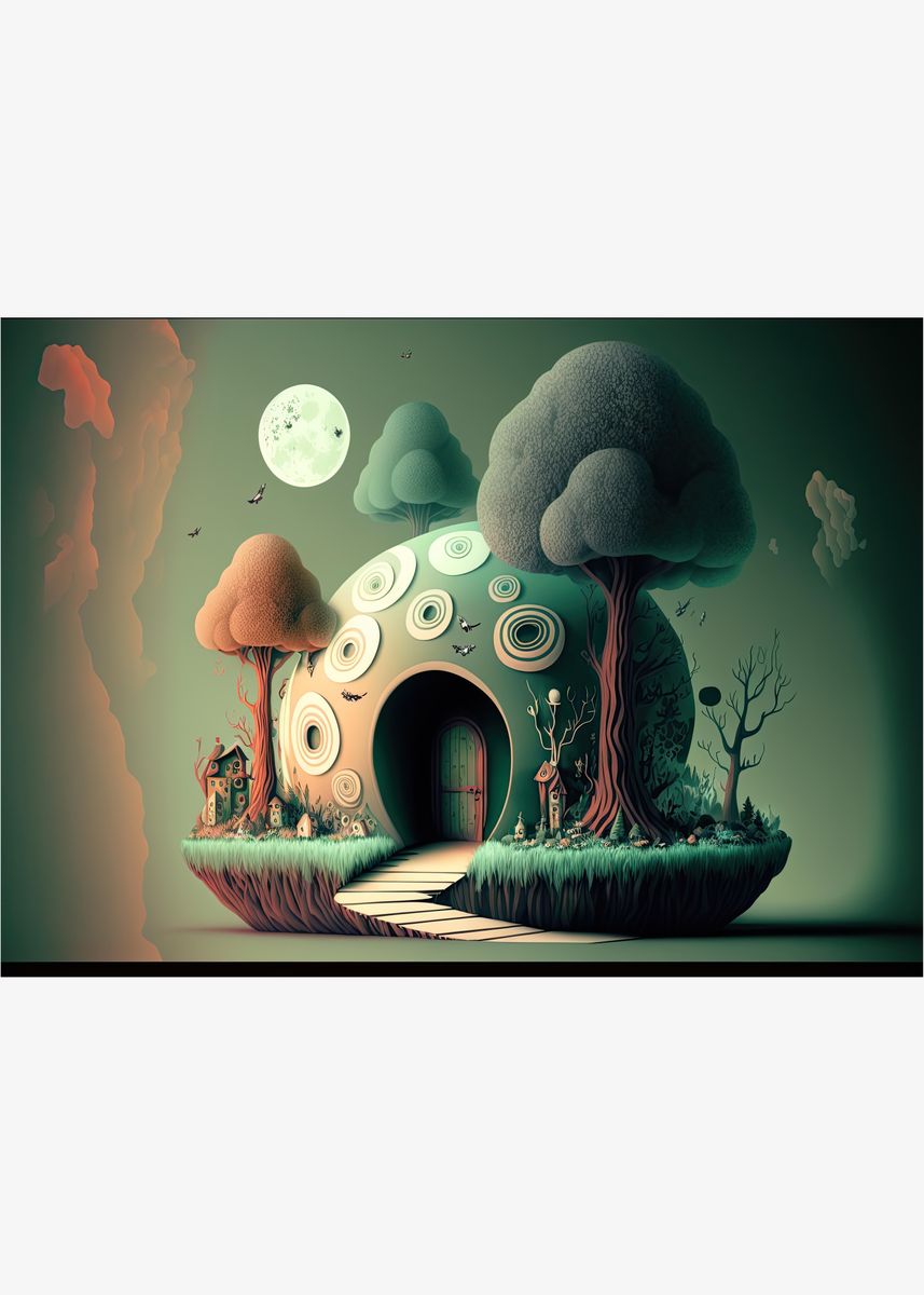 'Abstract Mushroom' Poster by VikingWayOfLife Design | Displate