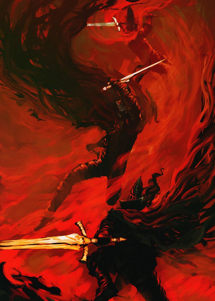 'Eternal Fight' Poster, picture, metal print, paint by Anato Finnstark ...