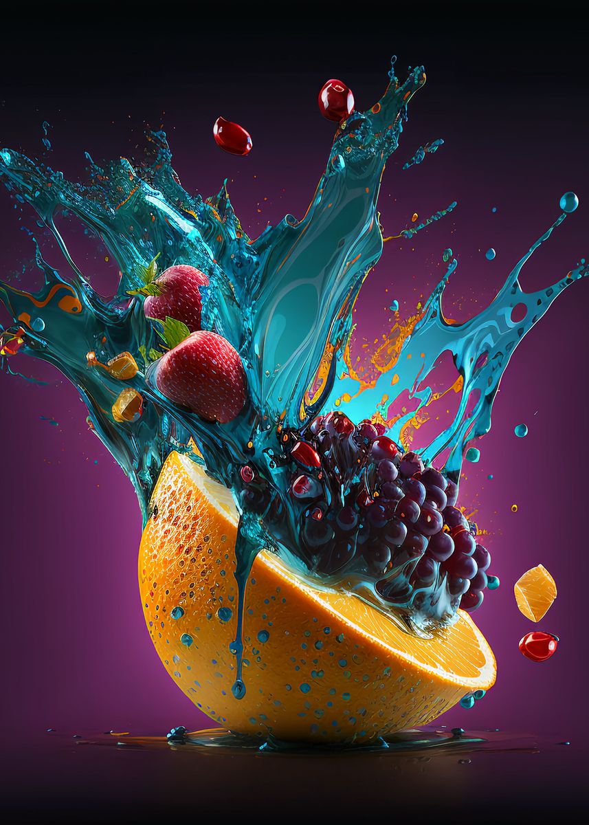 'Splash' Poster, picture, metal print, paint by Oleksandr Kovalov ...