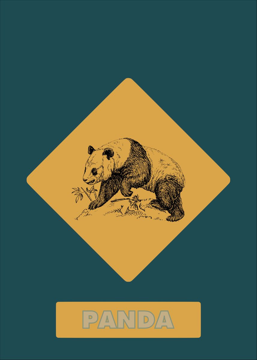 'Cute Panda' Poster, picture, metal print, paint by Imagination Gallery ...