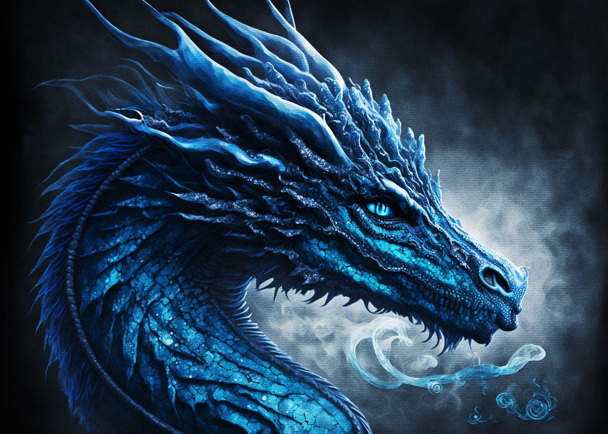 'Blue Dragon' Poster by Coffee Design | Displate